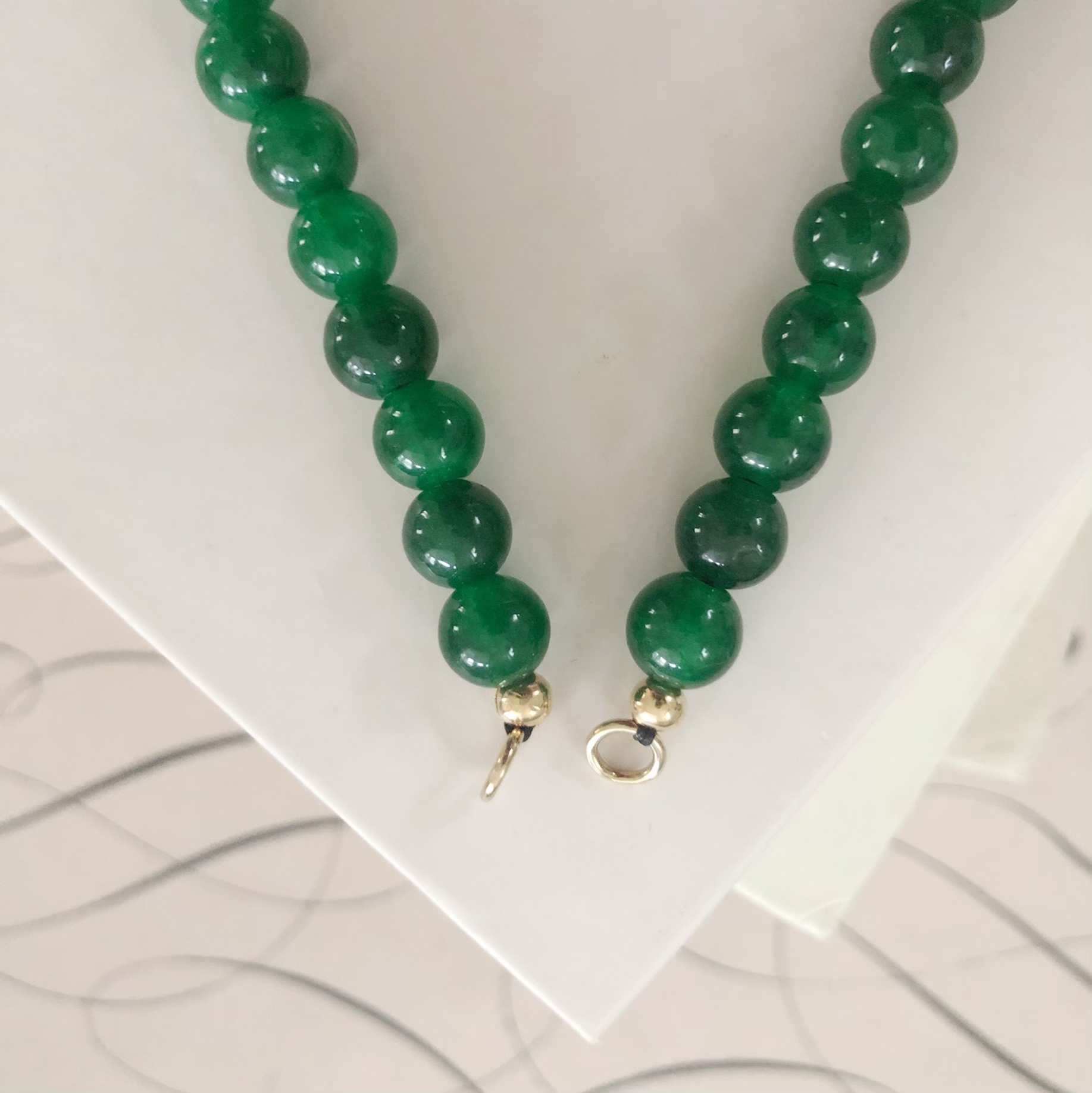 Wren Green Jade Necklace – WinterLemon