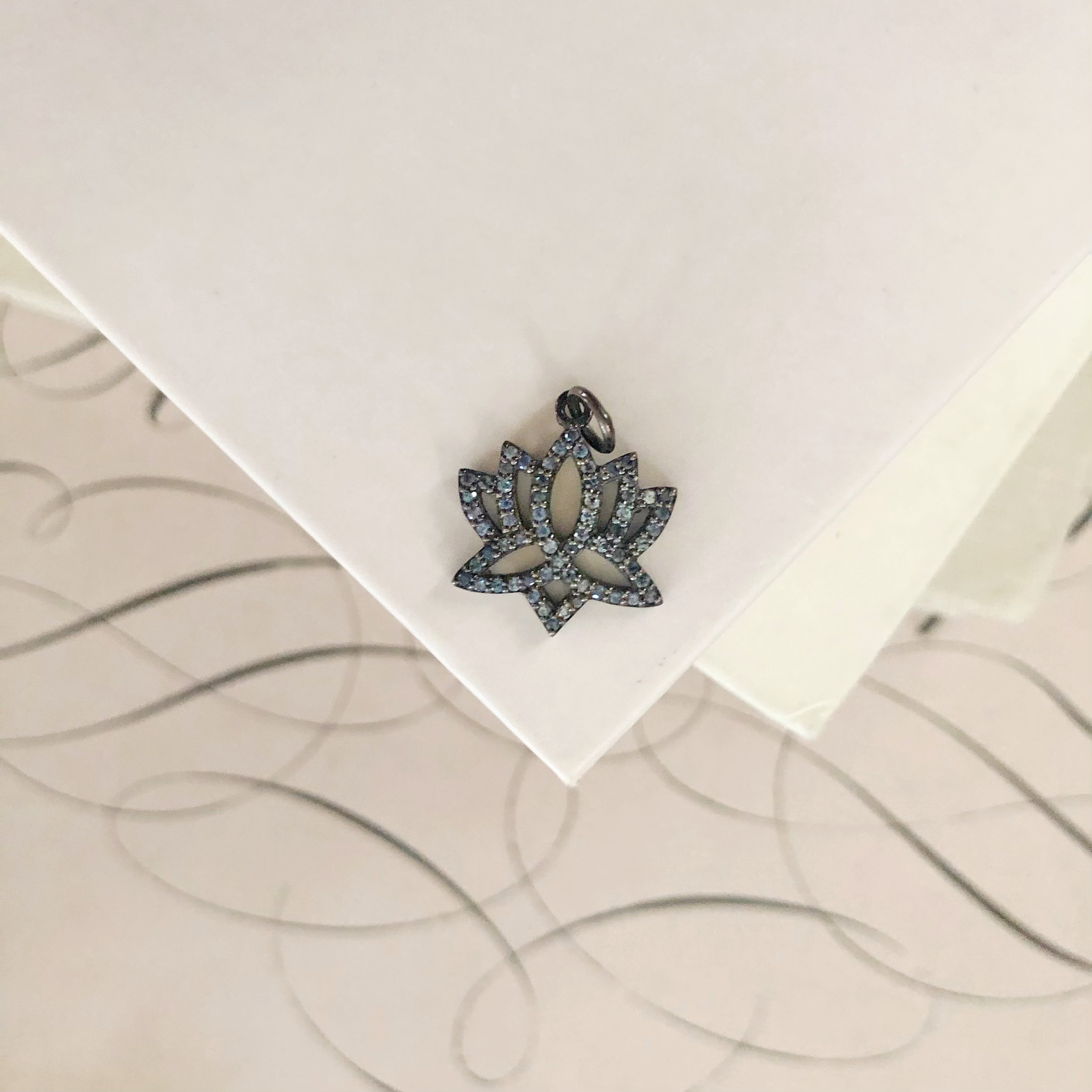 Sapphire Lotus Charm – WinterLemon