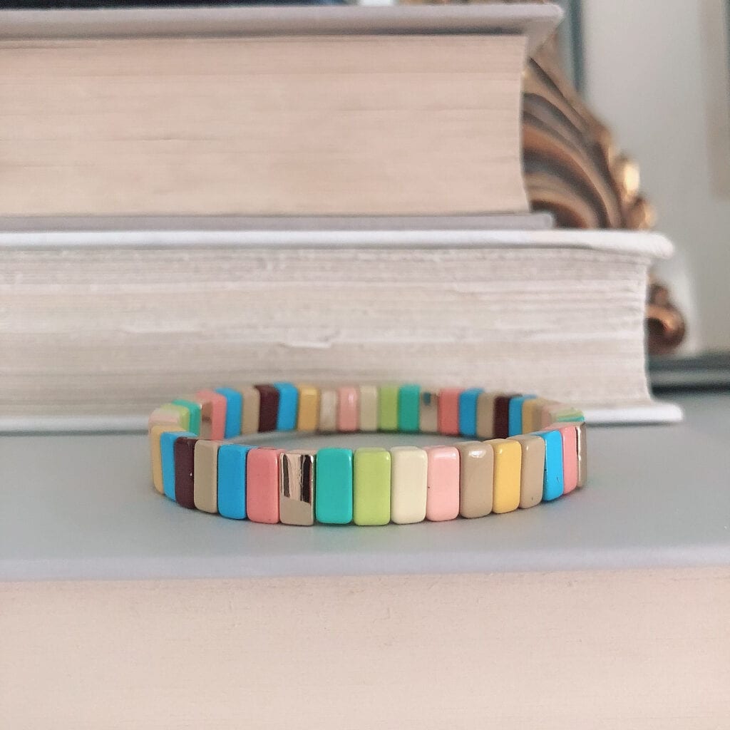 Willemstad Rainbow Enamel Tile Bracelet – WinterLemon