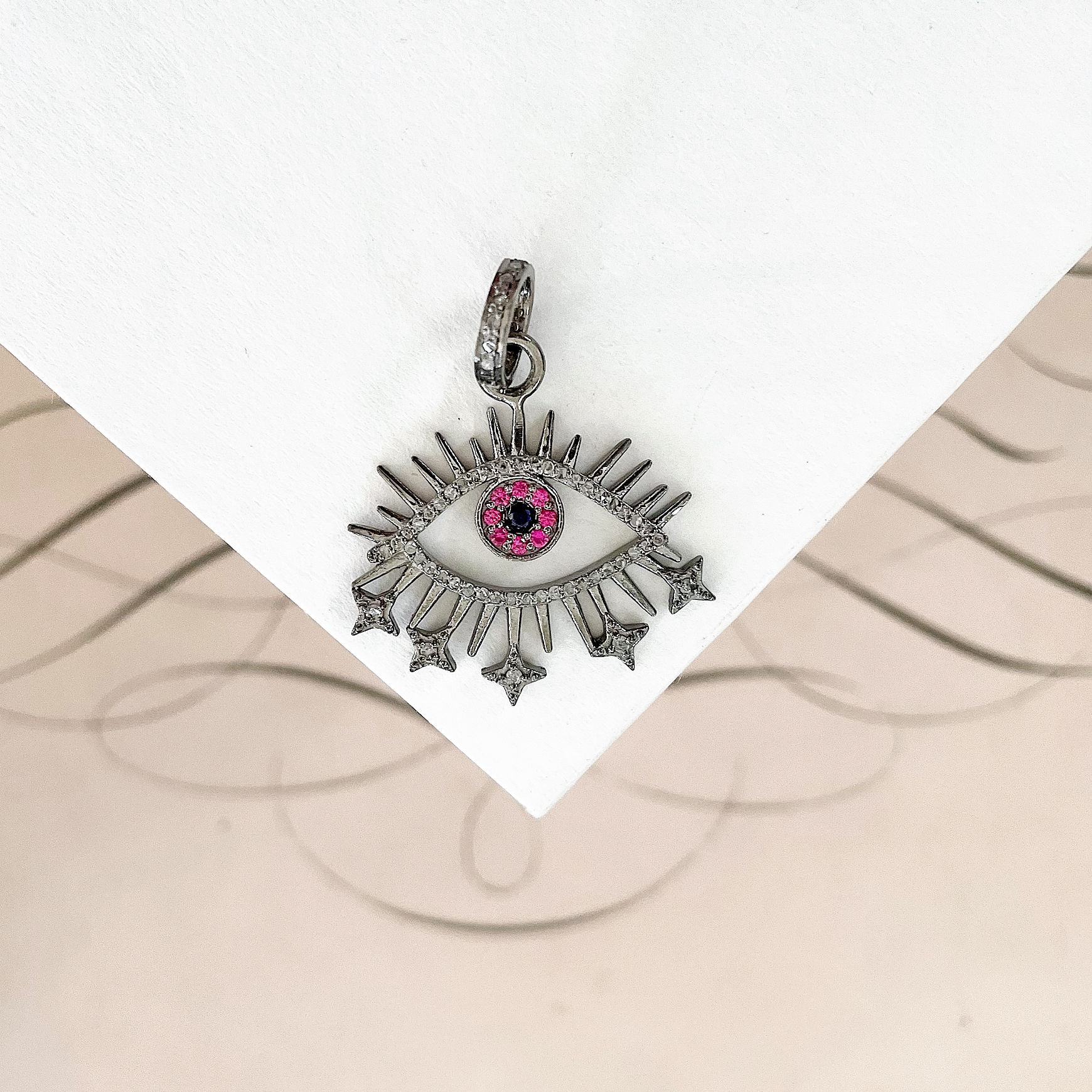 Pave Diamond Evil Eye Ruby Pendant – WinterLemon