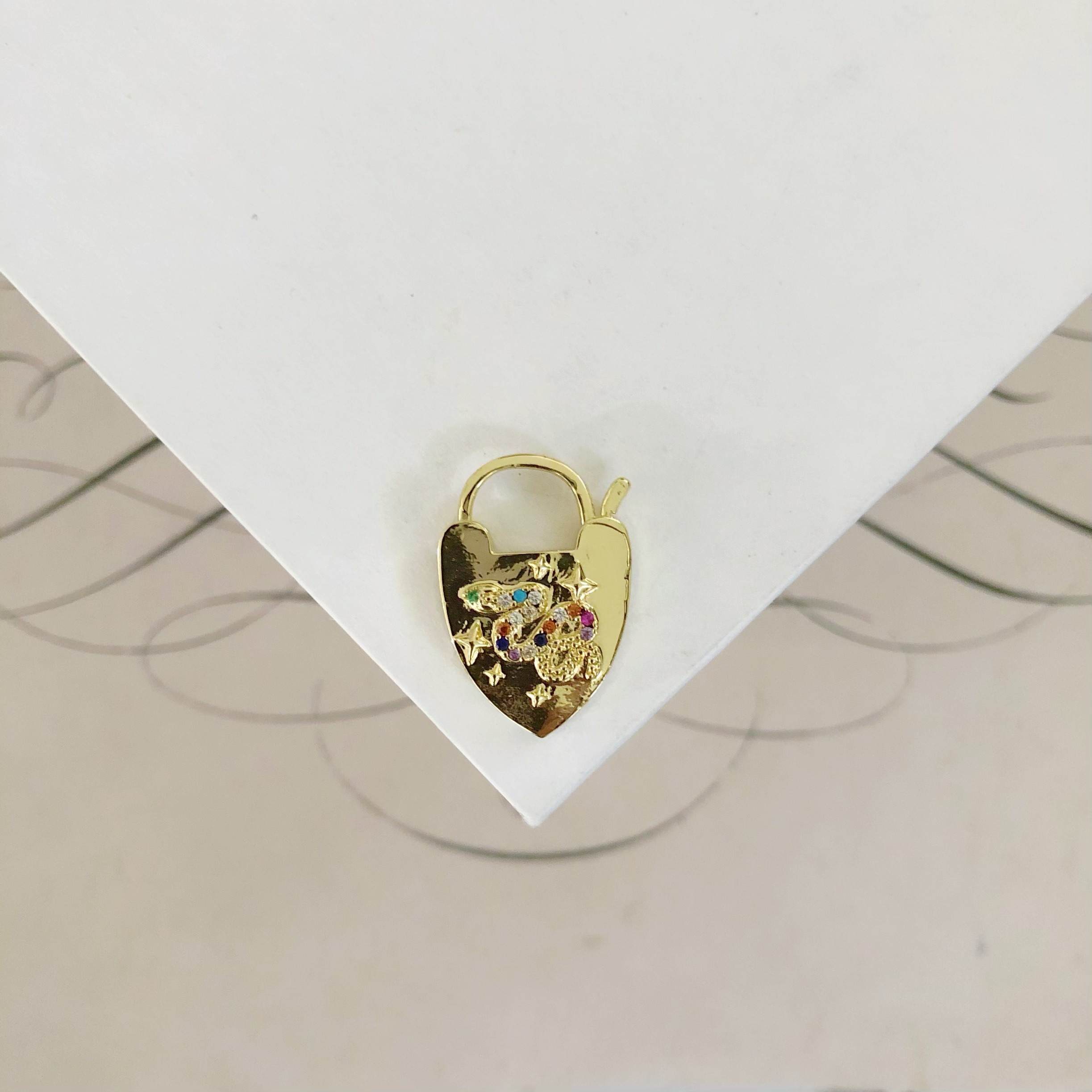 Sparkling Colorful Snake Gold Lock – WinterLemon