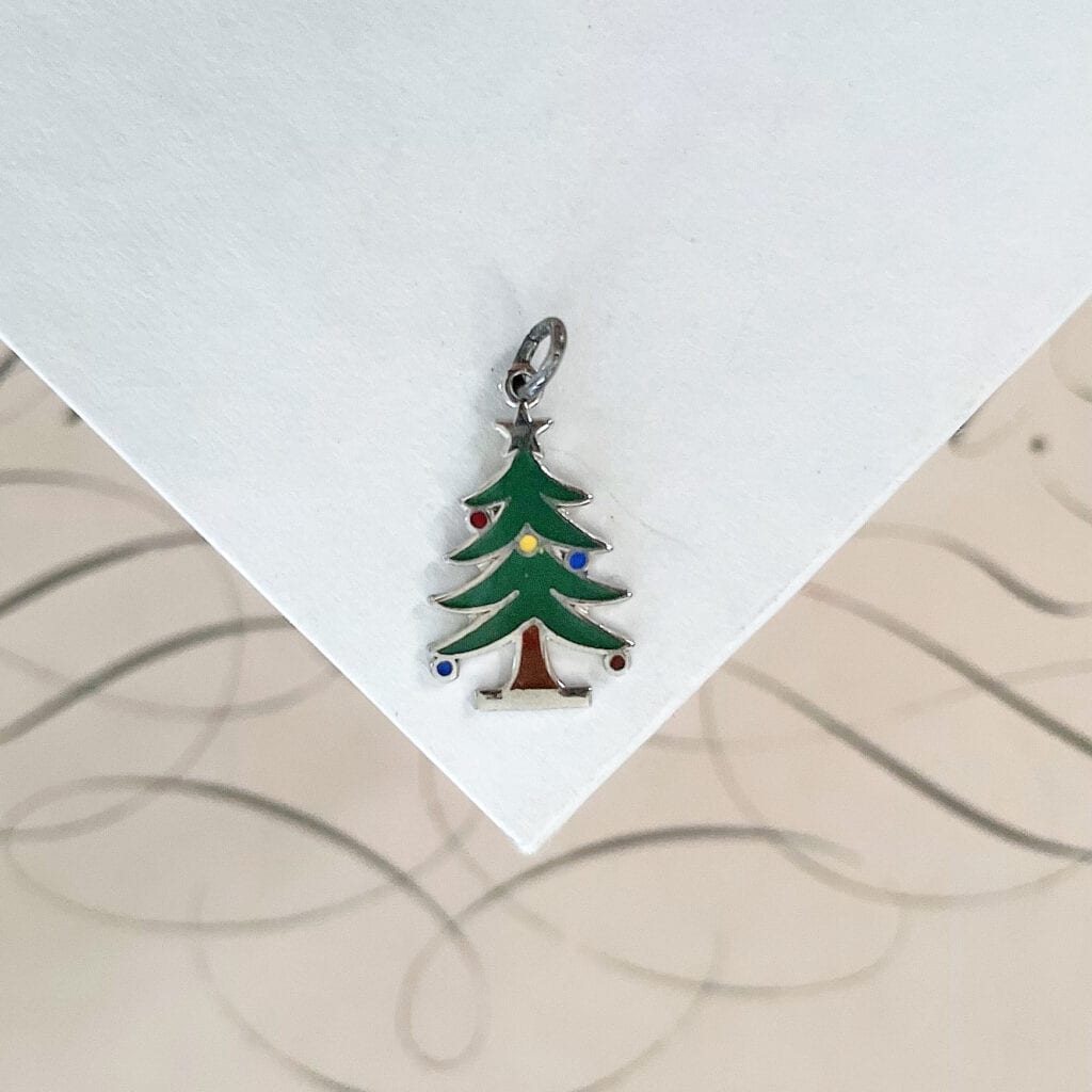 Vintage Sterling Silver Enamel Christmas Tree Charm – WinterLemon