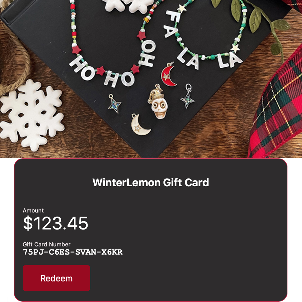 WinterLemon Holiday Gift Card – WinterLemon