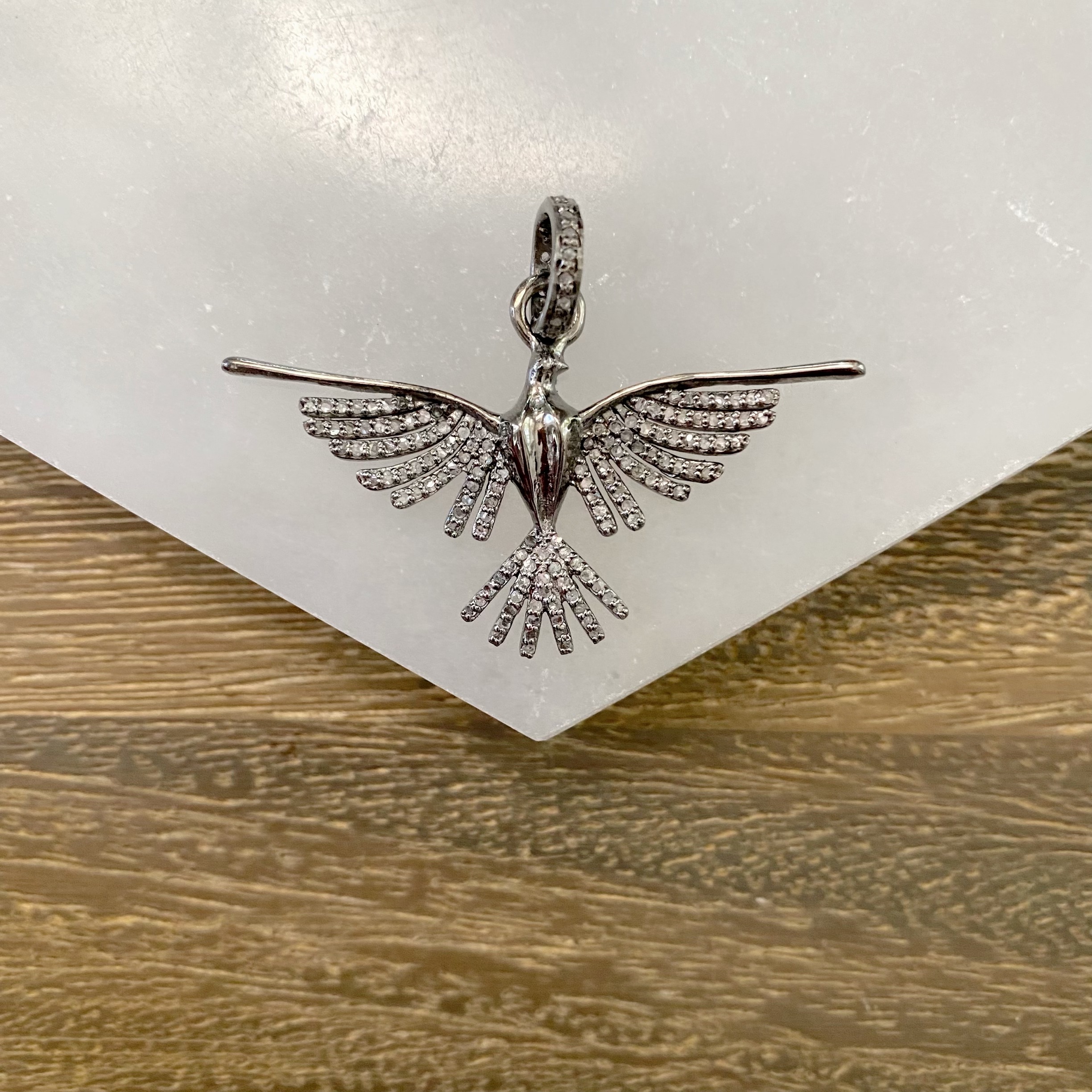 Leonora Pave Diamond Dove Bird Pendant – WinterLemon