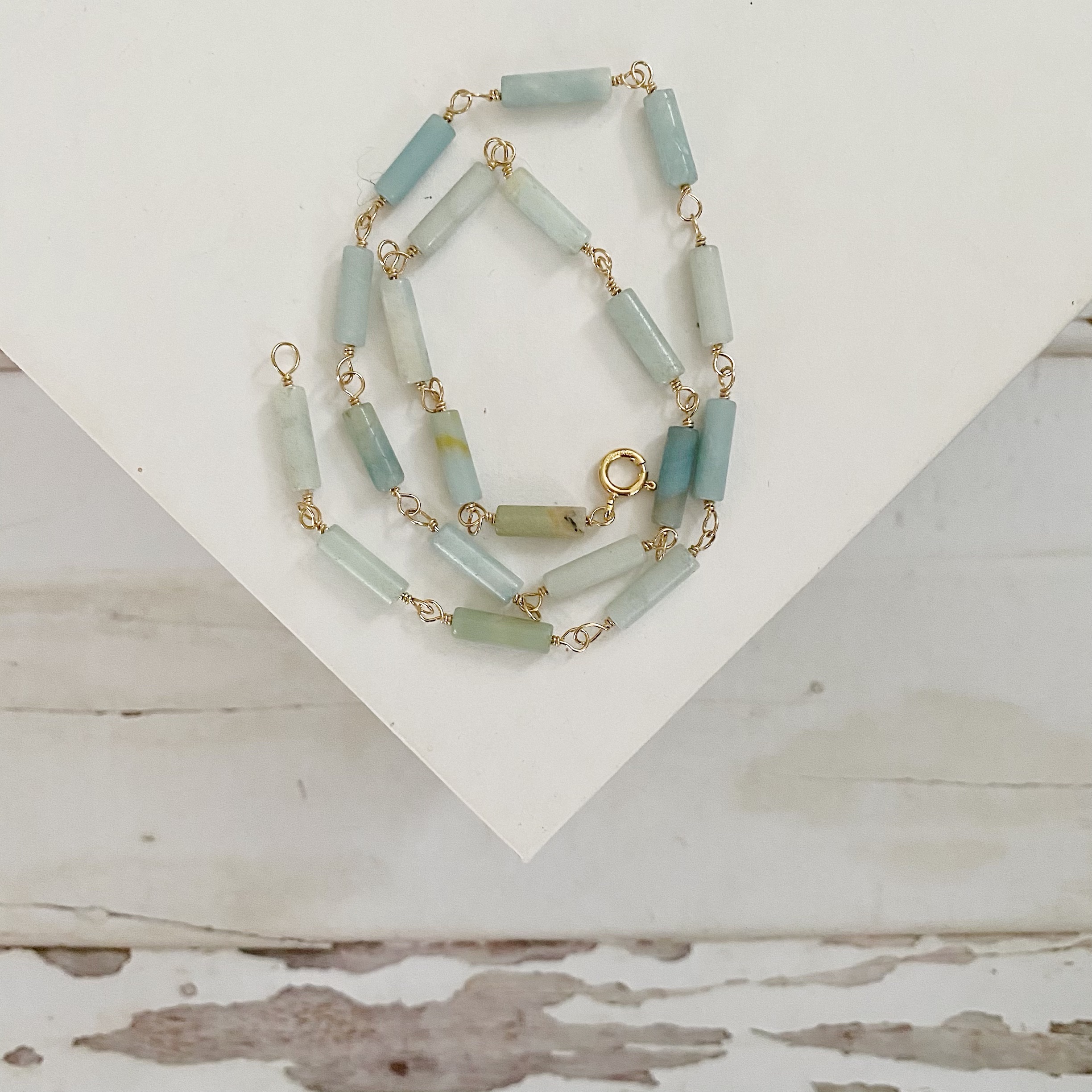 Mariska Amazonite Hand Wired Necklace – WinterLemon