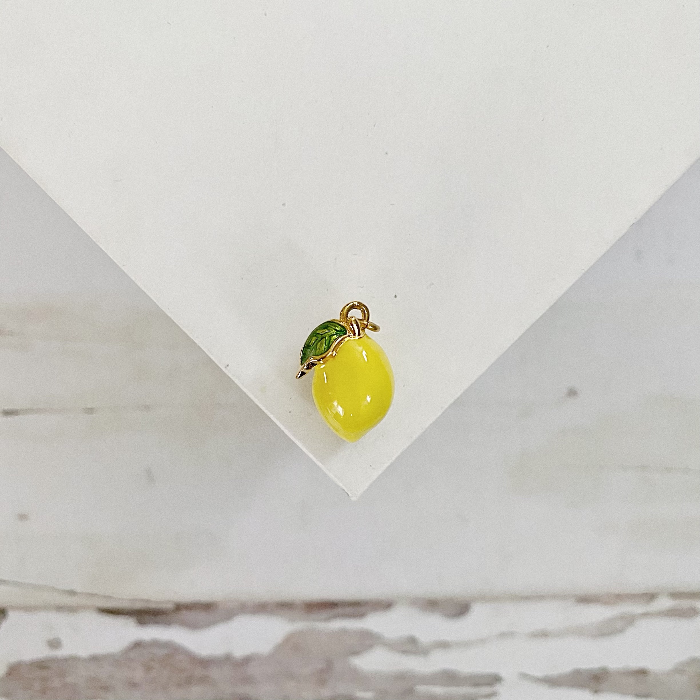Vintage Yellow Enamel Lemon Charm – WinterLemon