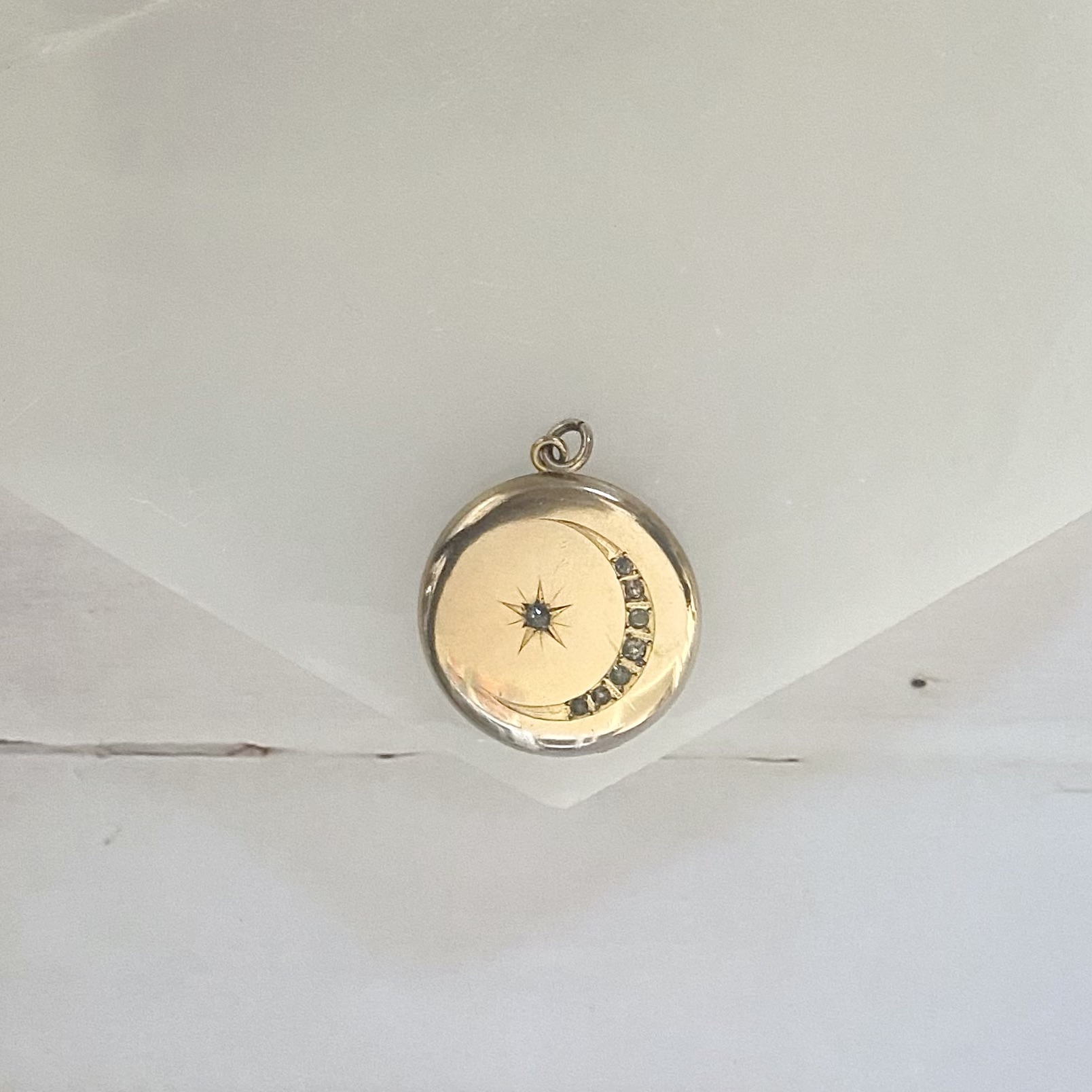 Lucia Victorian Celestial Star and Crescent Moon Locket – WinterLemon