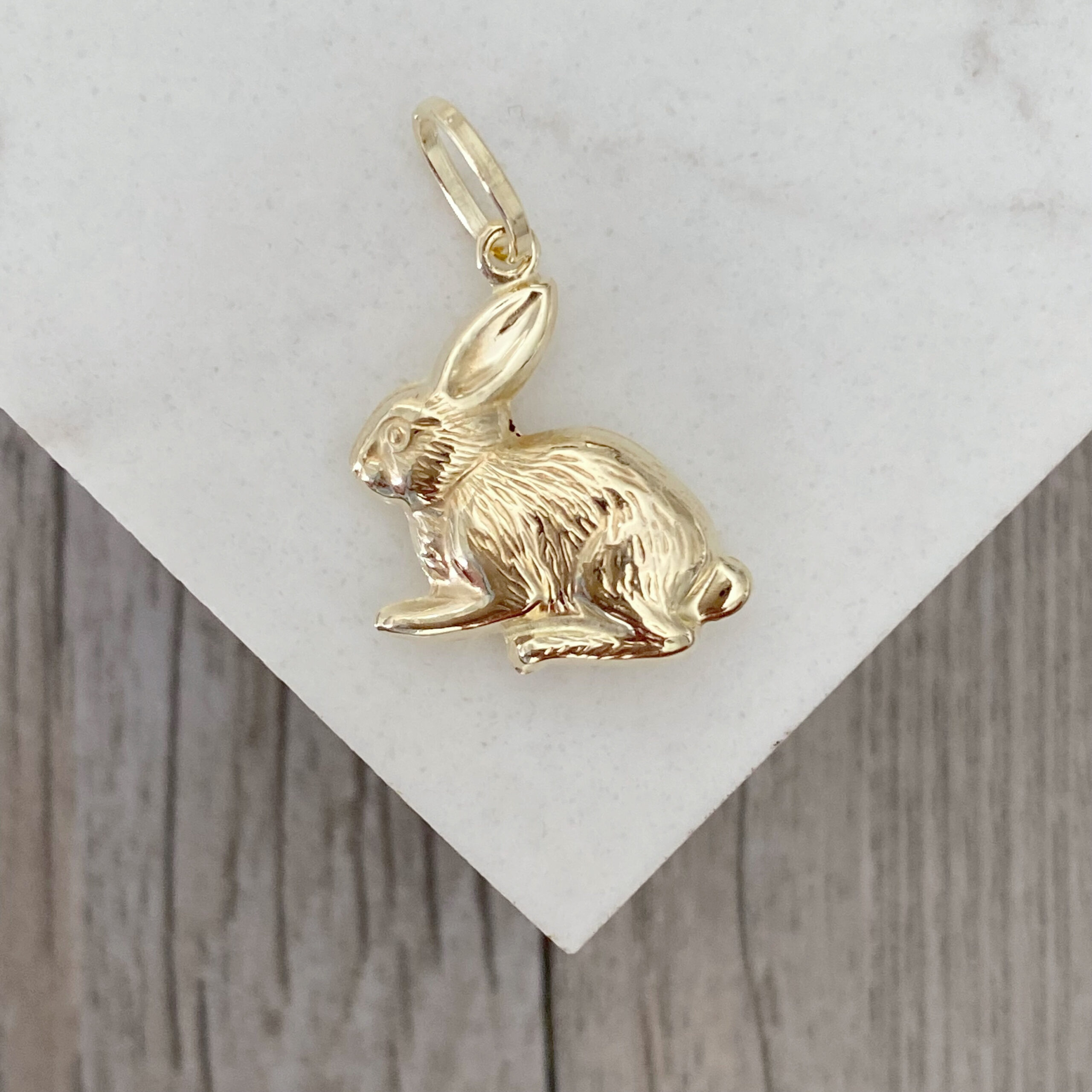 9k Gold Bunny Rabbit Charm – WinterLemon