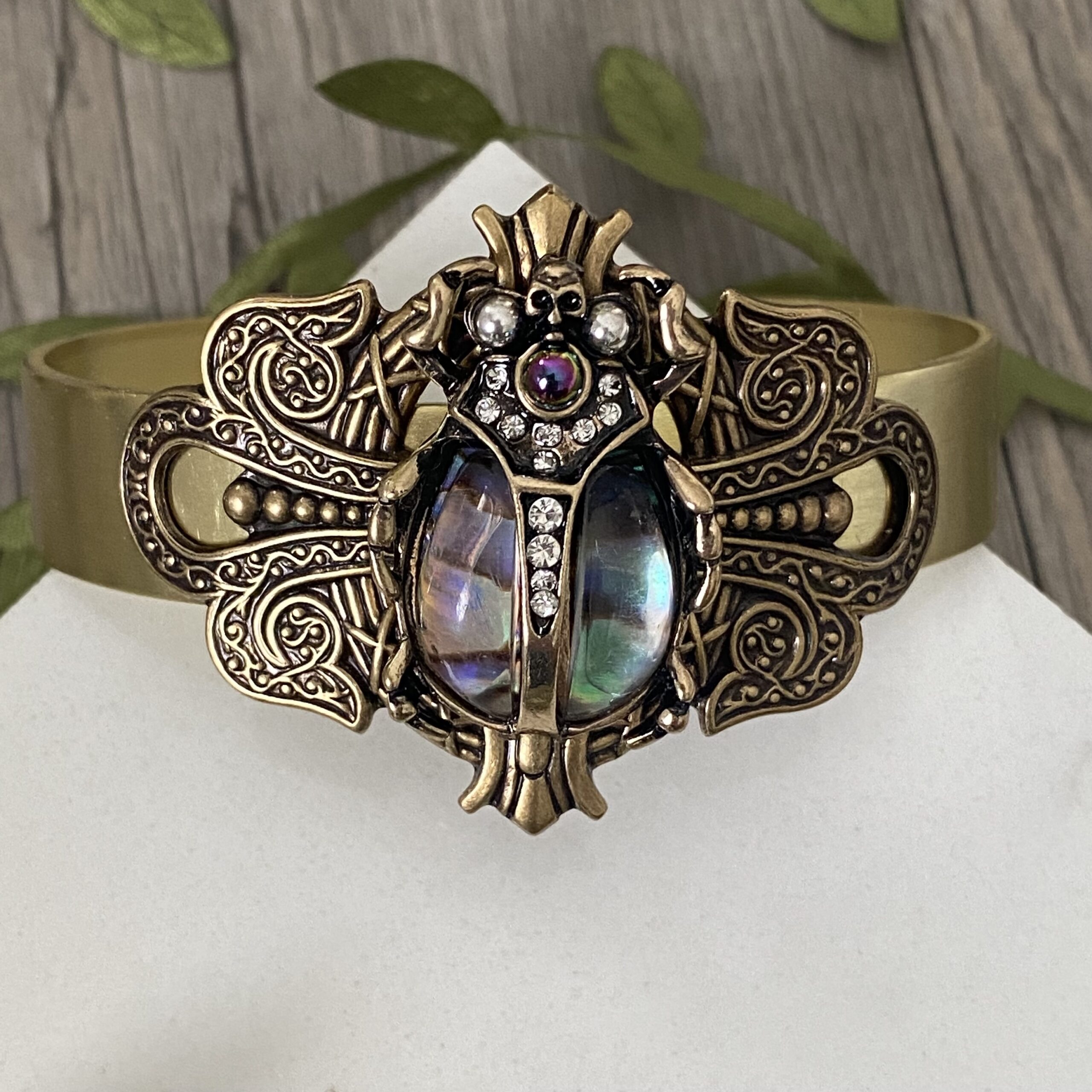 Aveline Beetle Talisman Cuff Bracelet – WinterLemon