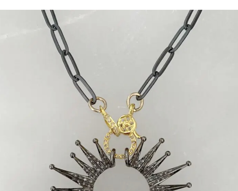 Simone Vermeil Diamond Lobster Claw Chain Necklace – WinterLemon