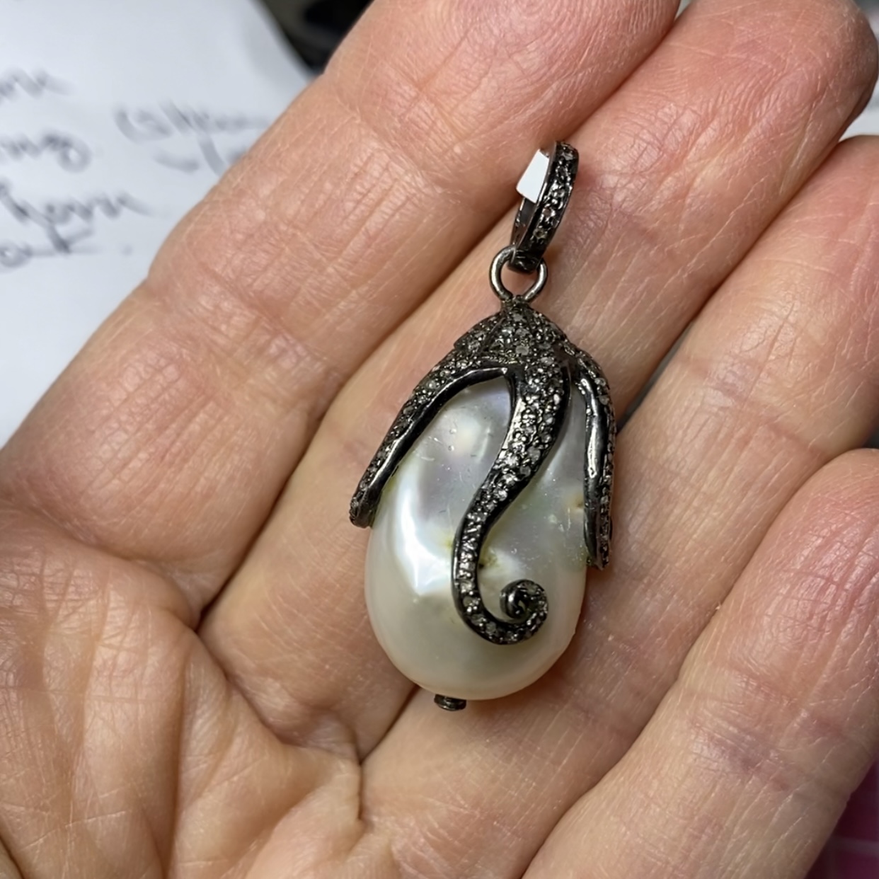 PRIVATE LISTING FOR ST Octavia N°3 Chunky Baroque Pearl Sterling and ...